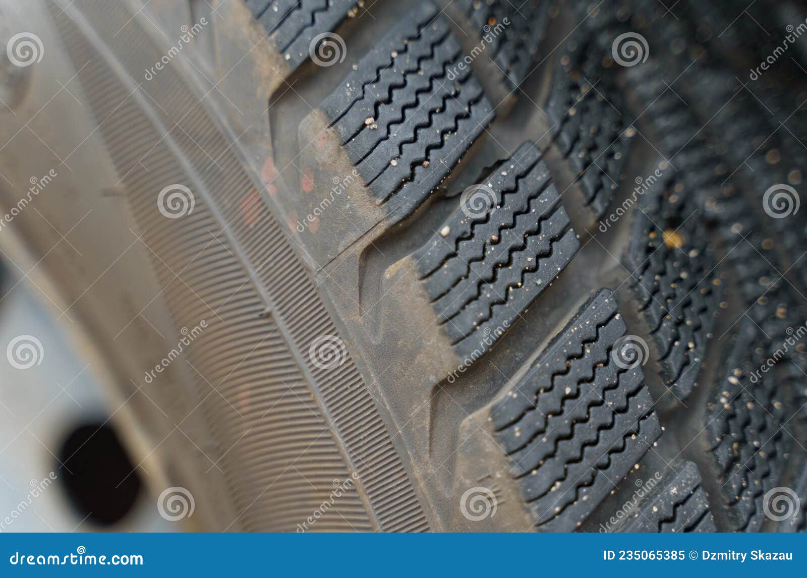 Car Wheel, Top View on the Texture of the Tire Stock Image - Image of ...