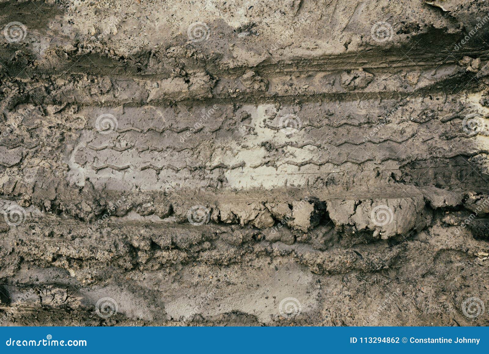 Dry Wheel Track On Dirt Soil Texture Royalty-Free Stock Photo ...