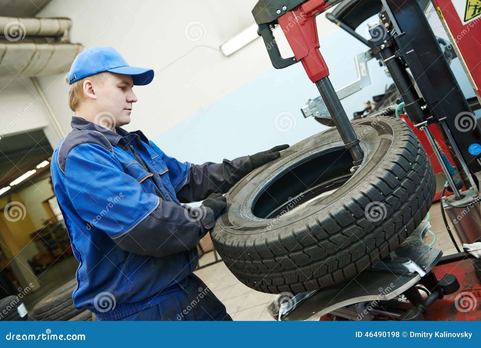 Car Wheel Tyre Fitting or Replacement Stock Photo - Image of automobile ...