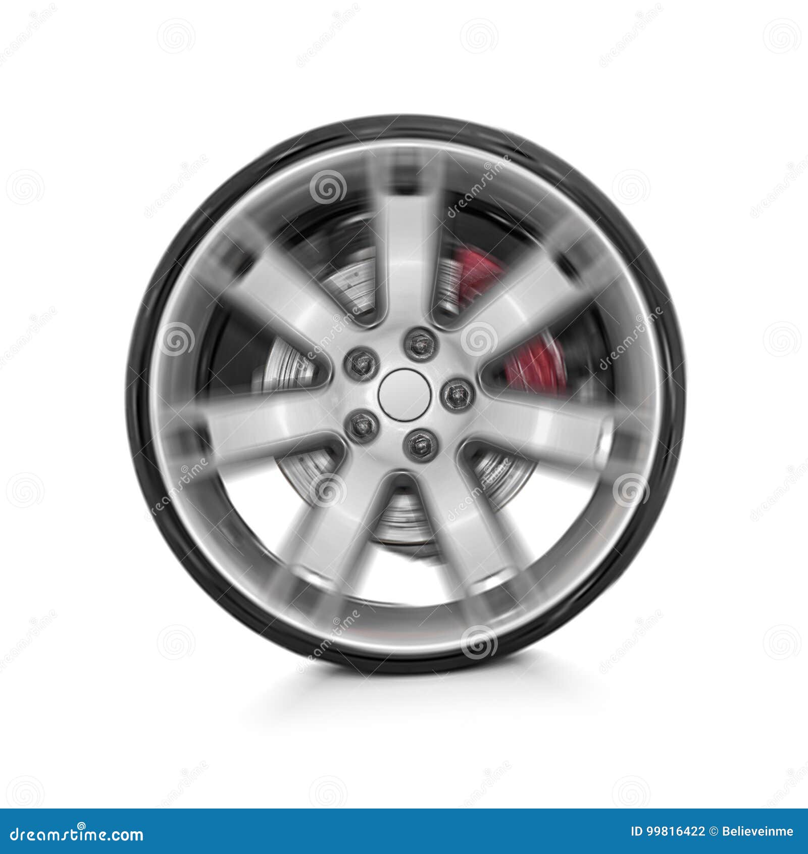 Car Wheel on White Background. Stock Photo - Image of pattern ...