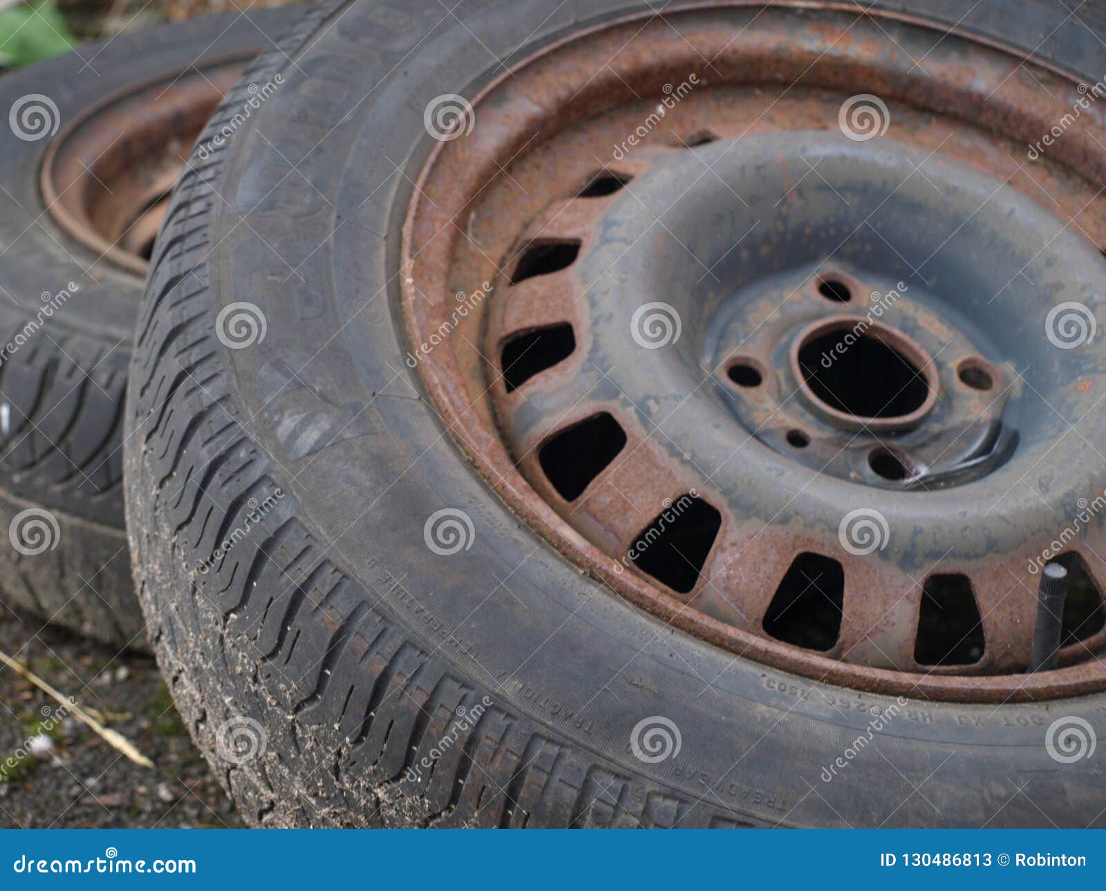 Wheels stock image. Image of wheels, waste, tyres, discarded - 130486813