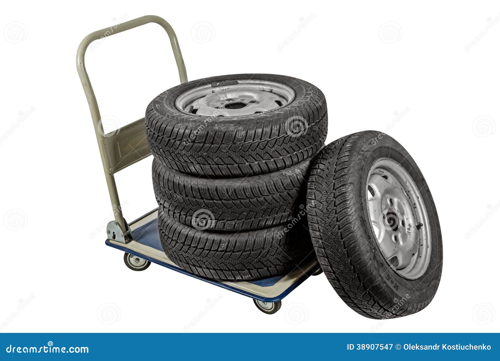 Car Wheels, Isolated on White Background Stock Image - Image of spare ...