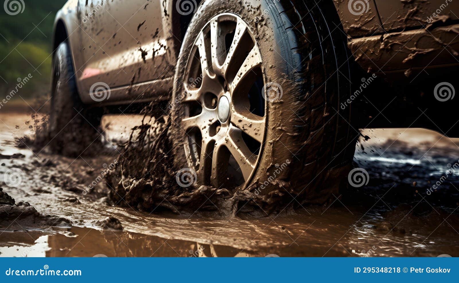 Car Wheels Slipping in the Dirt Stock Photo - Image of dirt, outdoor ...