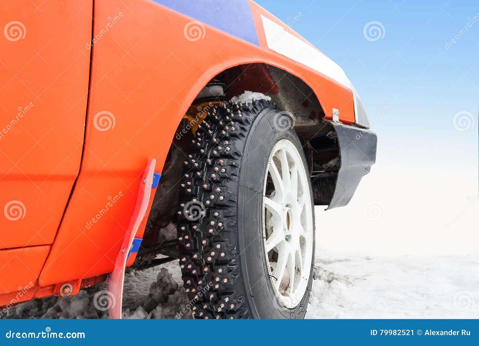 Car Wheels with Spikes for Racing on Ice. Stock Image - Image of ...