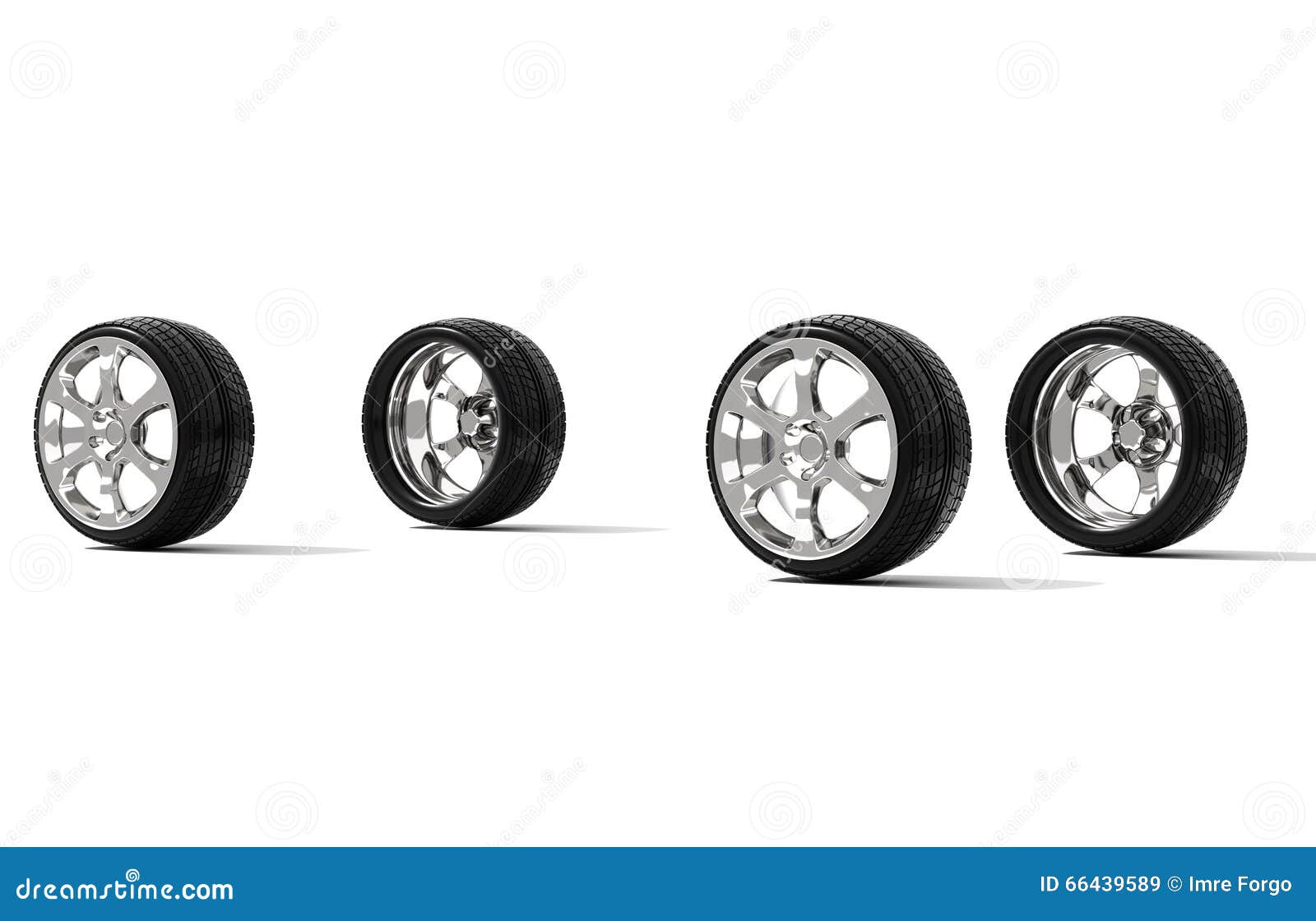 Car Wheels on White Background Stock Illustration - Illustration of ...