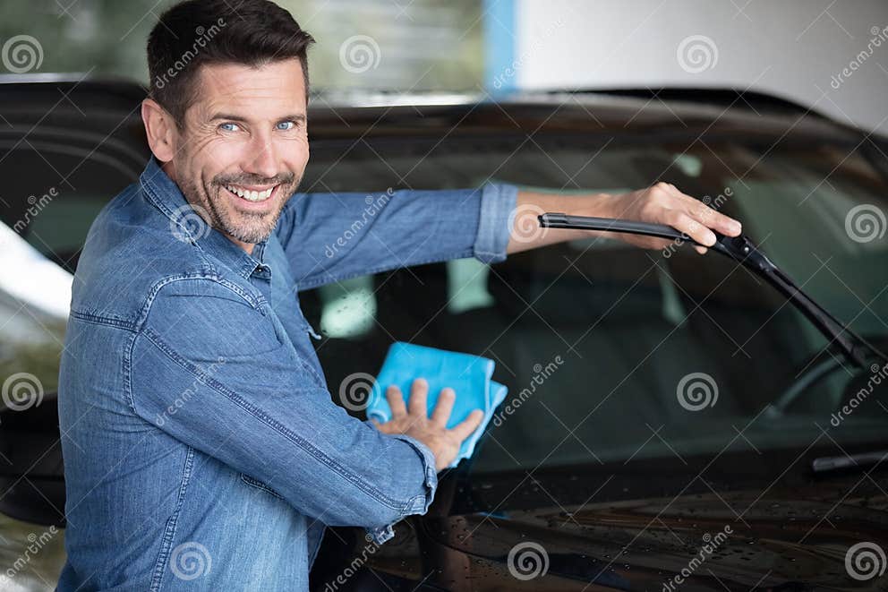 Car Will Be Spotless when Done Stock Image - Image of drying, hand ...