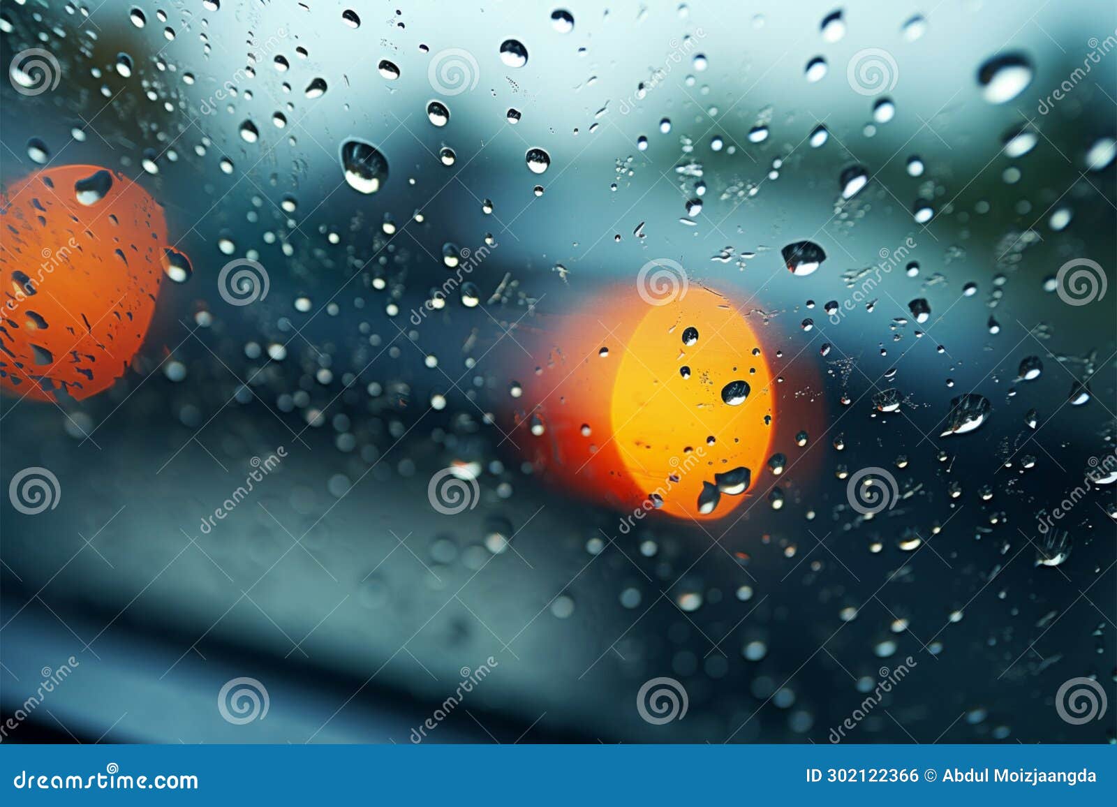 Car Window Adorned with Raindrops, a Visual Symphony on Rainy Days ...