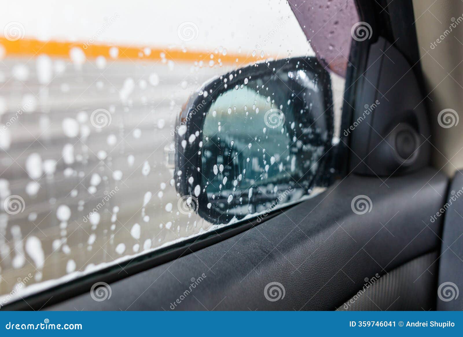 A Car Window is Covered in Water Spots Stock Image - Image of ...