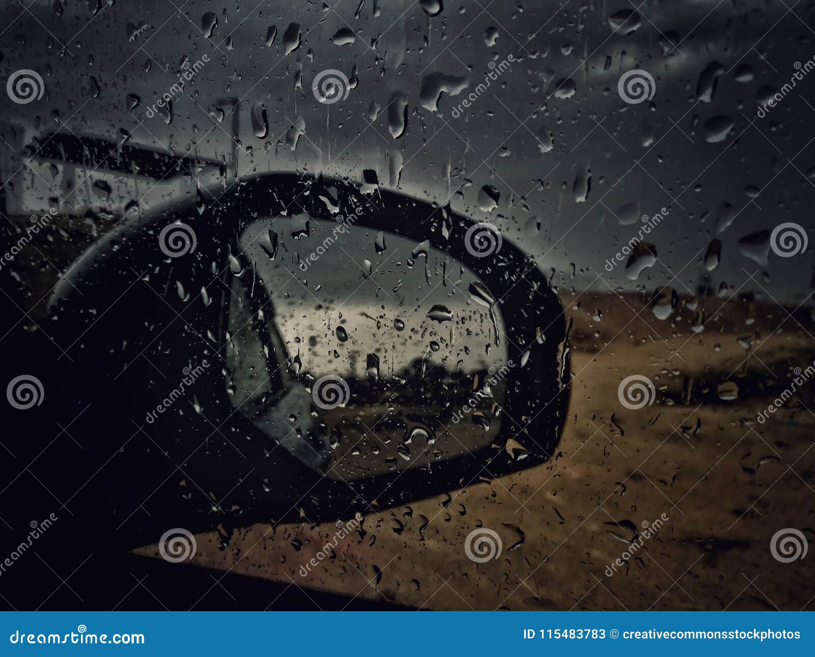 Car Window Panel With Water Droplets Picture. Image: 115483783