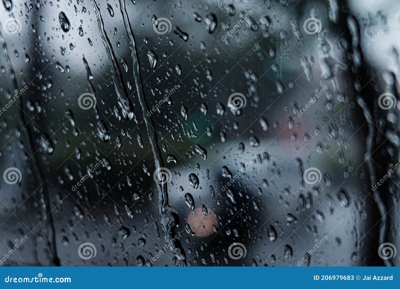 A Car Window with Rain Drop Stock Image - Image of monochrome, window ...