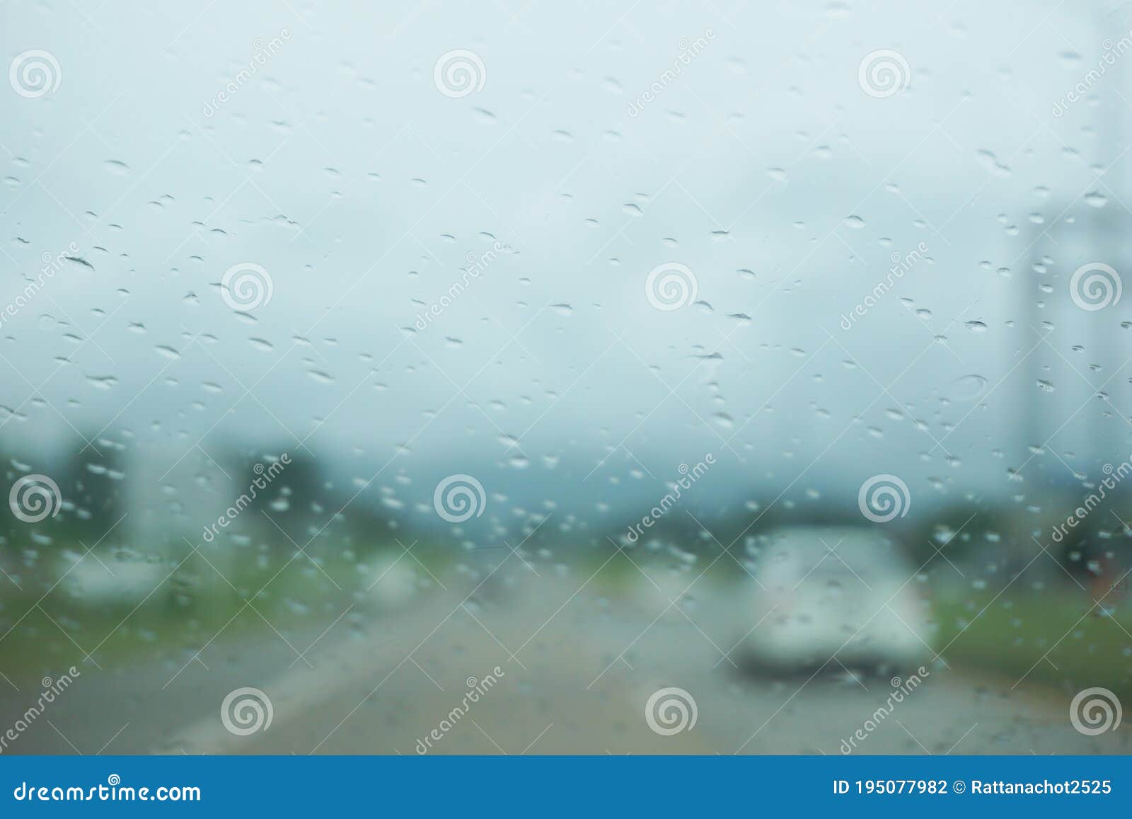Car Window on a Rainy Day, Highway View Stock Photo - Image of pattern ...