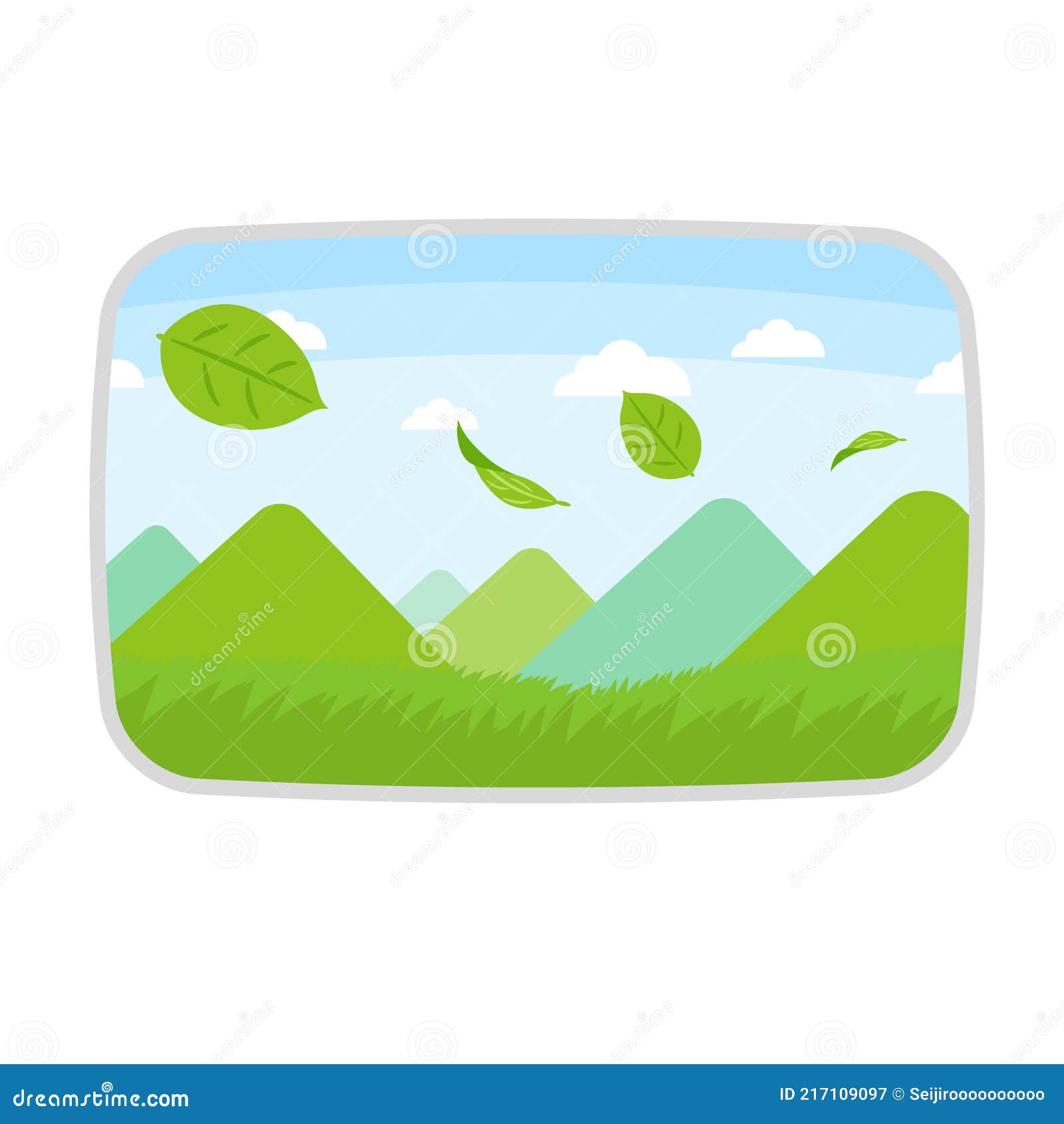 Car window. summer scenery stock vector. Illustration of clip - 217109097