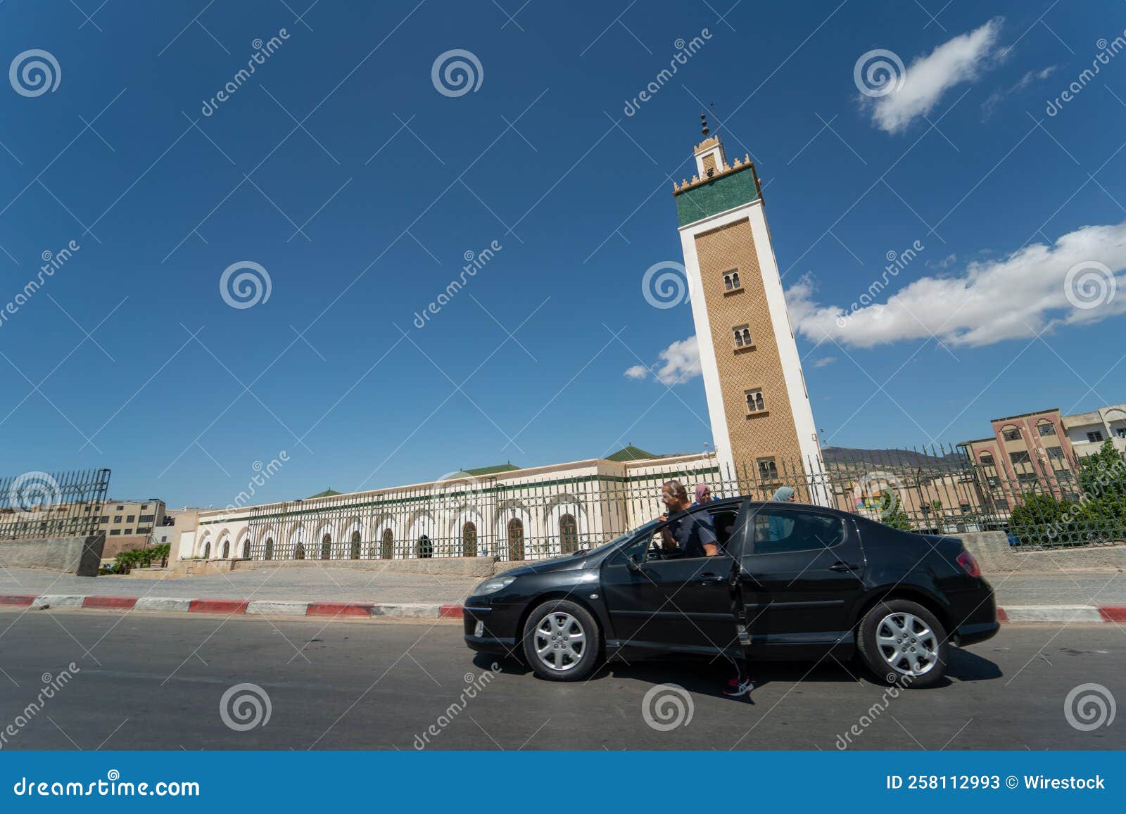Car Window View Over a Mosque in Fez Editorial Stock Photo - Image of ...