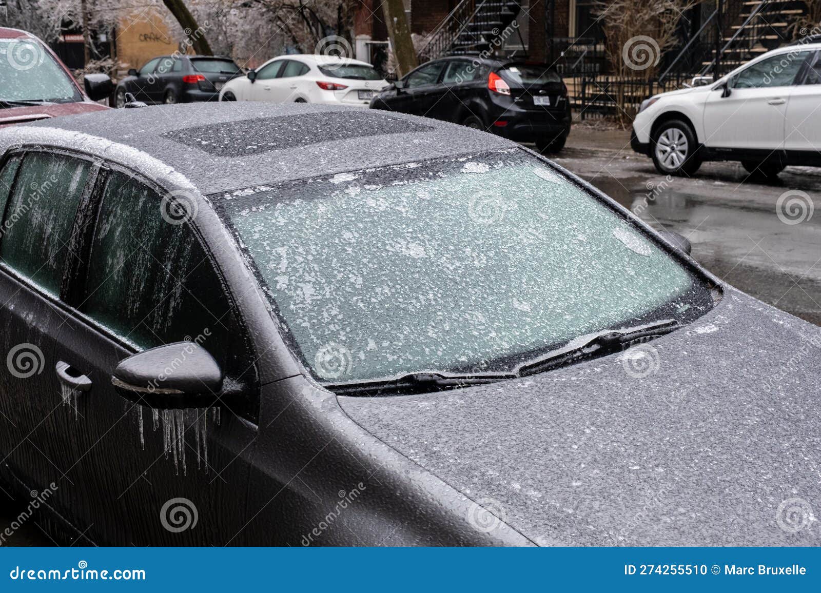 Car Window and Windscreen after Freezing Rain Editorial Image - Image ...