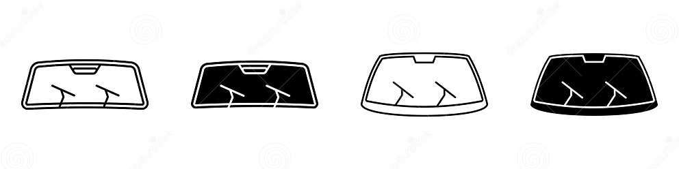 Car windscreen icon vector stock illustration. Illustration of brush ...