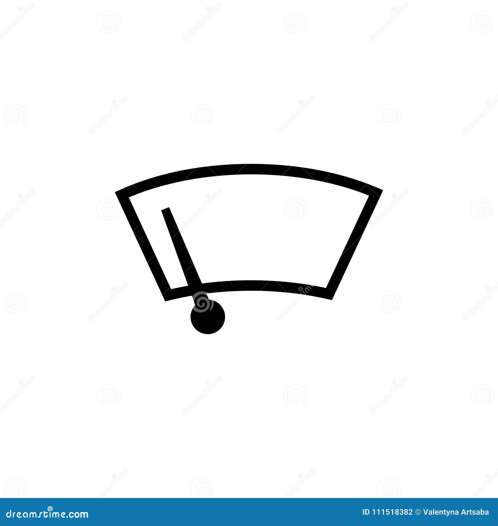 Car windscreen wiper stock vector. Illustration of auto - 111518382