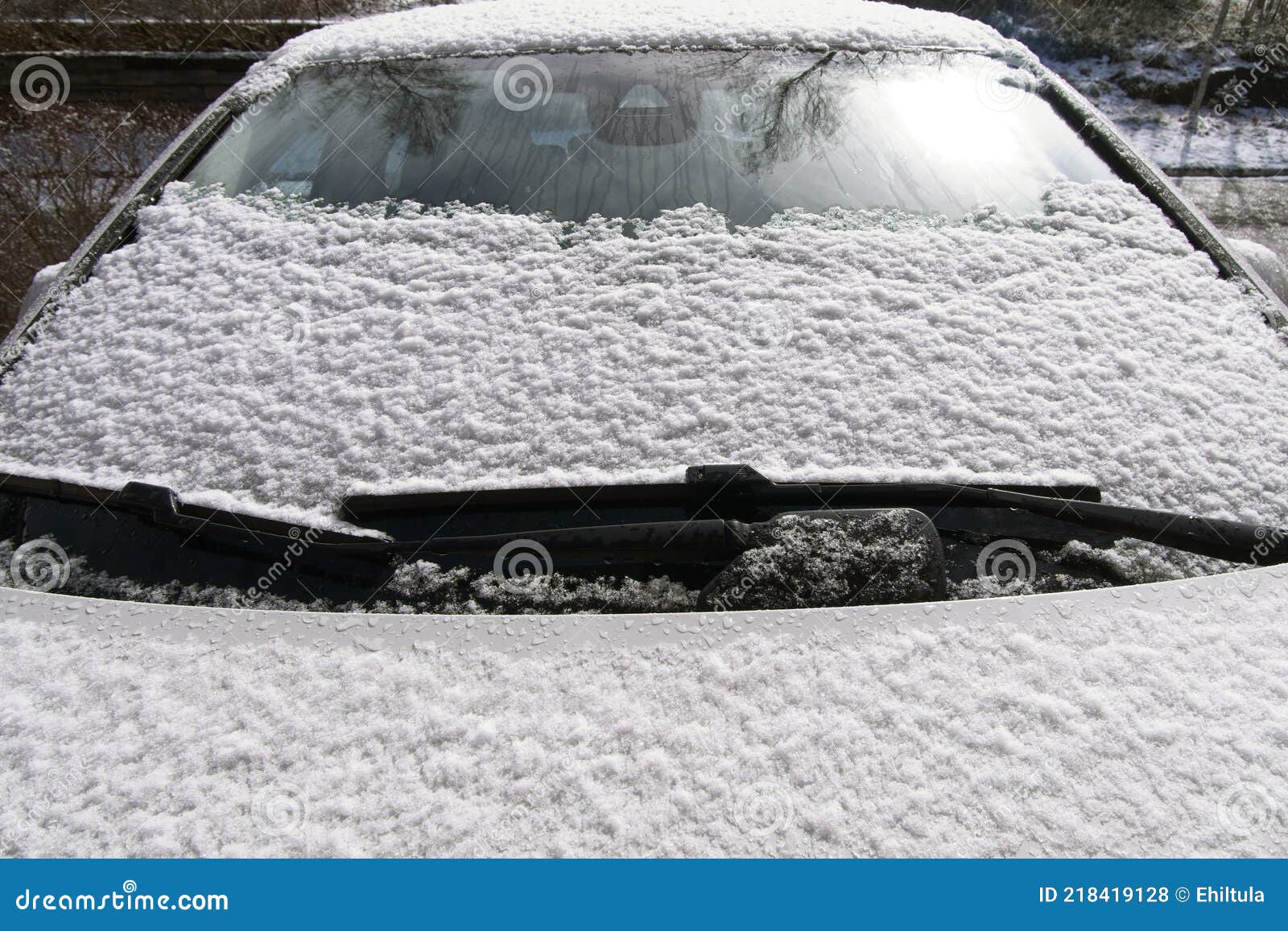 Car Windshield Cover after Snowfall Stock Photo - Image of season, snow ...