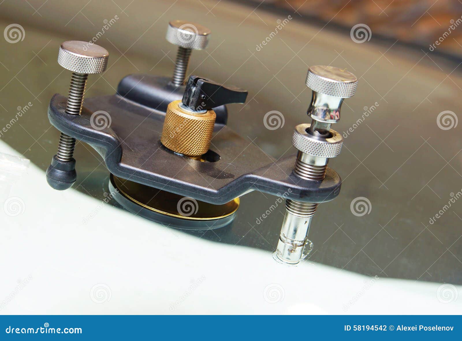 Car windshield repair stock photo. Image of equipment - 58194542