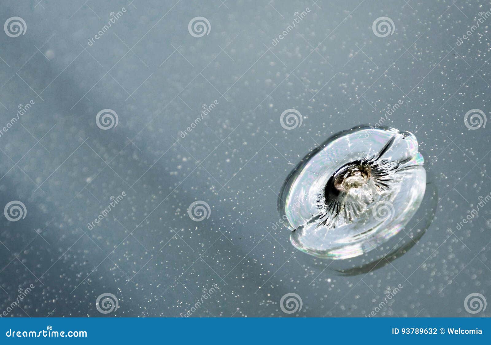 Car Windshield Rock Damage stock photo. Image of drive - 93789632