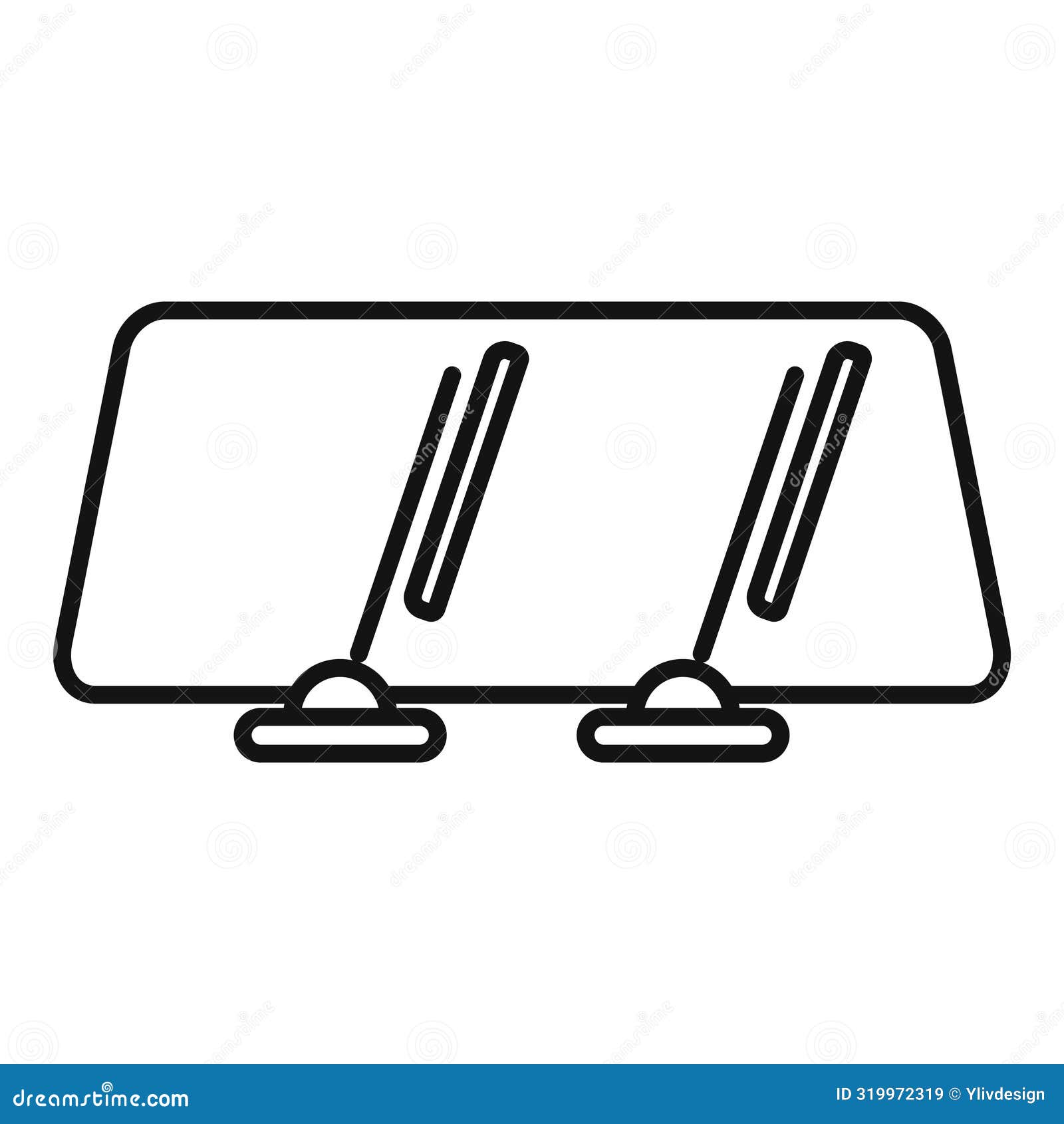 Car Windshield Wiper Icon Outline Stock Illustration - Illustration of flat, linear: 319972319