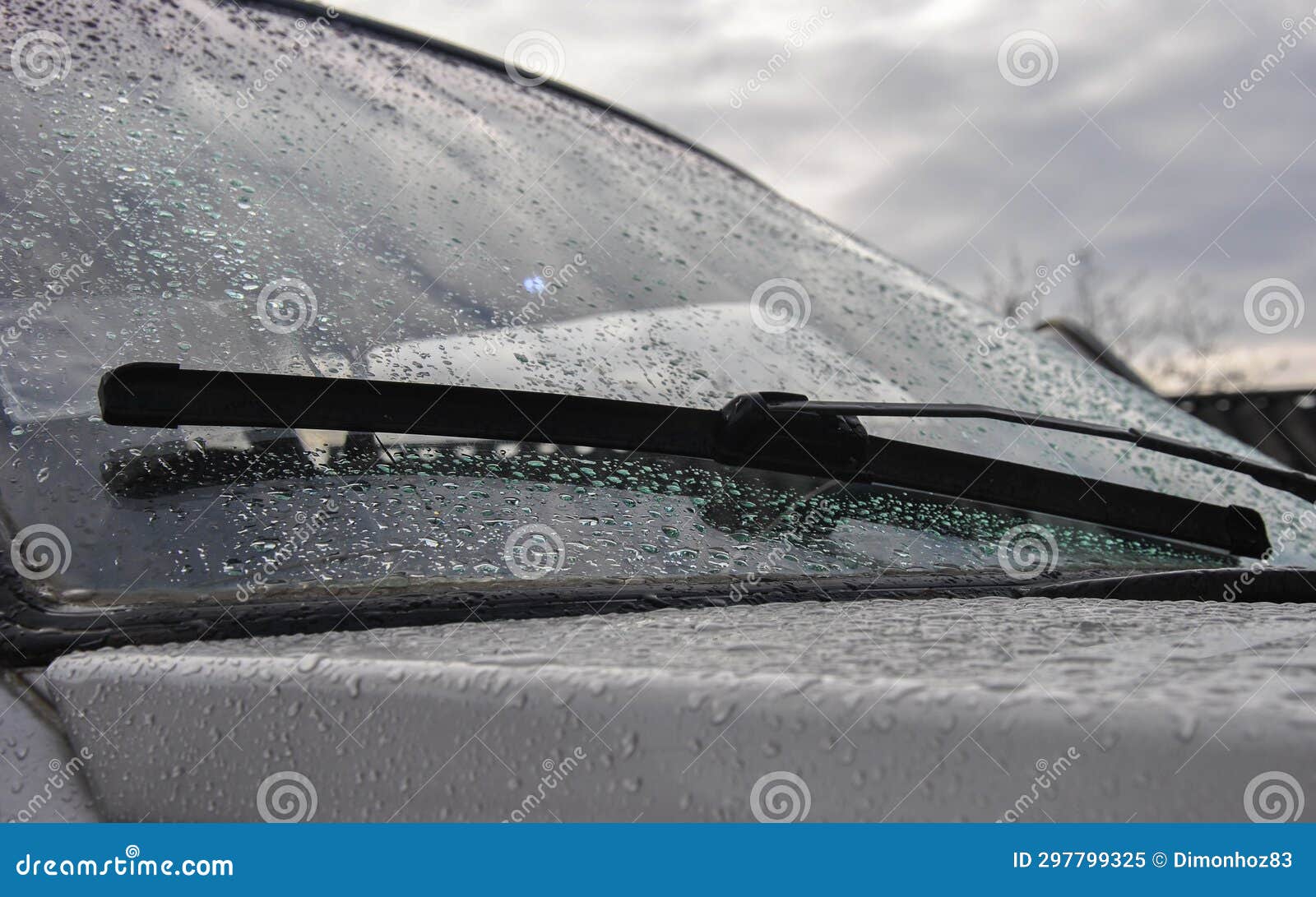 Car windshield wiper. stock image. Image of automobile - 297799325