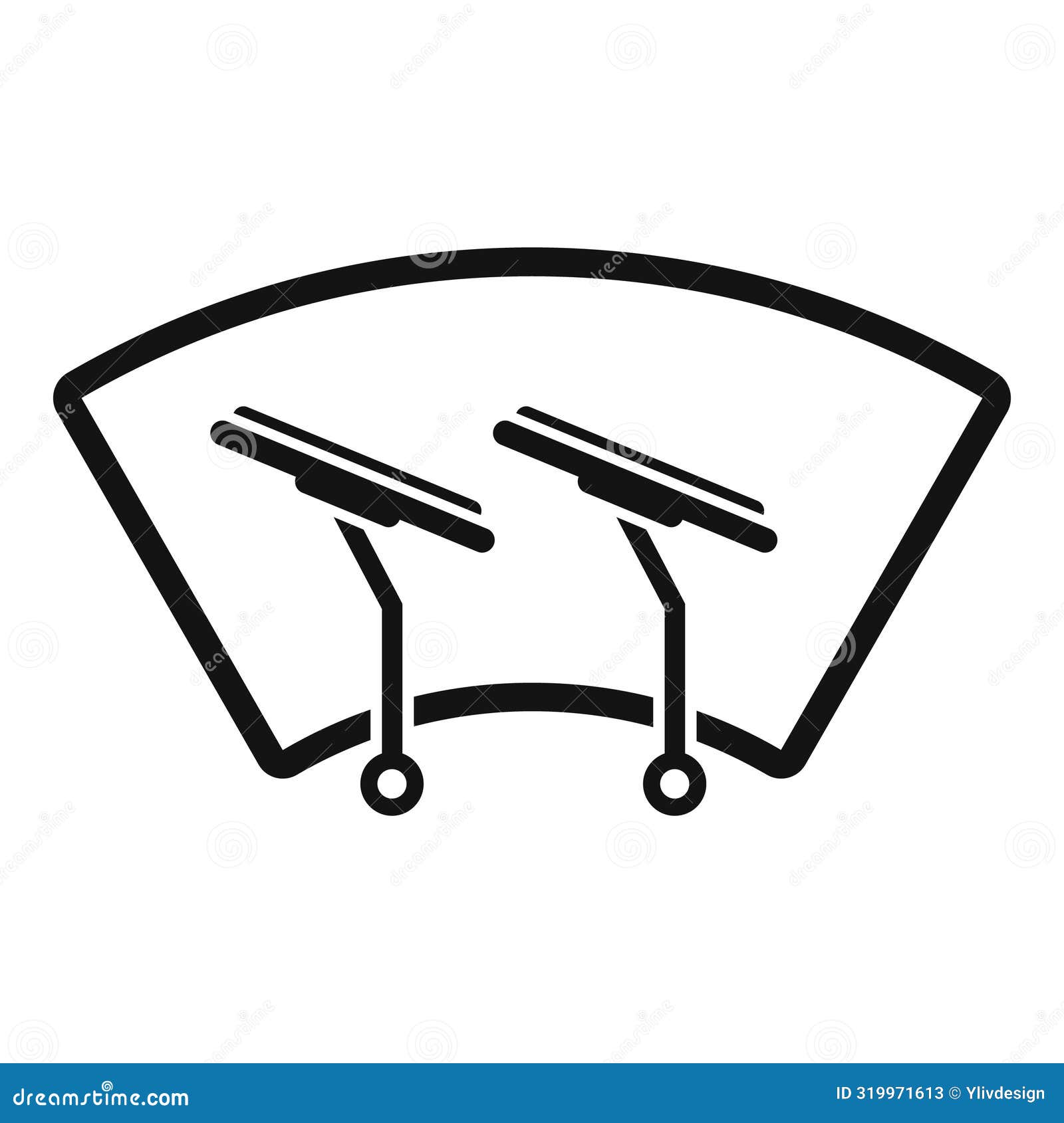 Car Windshield Wipers Icon Illustration Stock Illustration - Illustration of icon, isolated ...