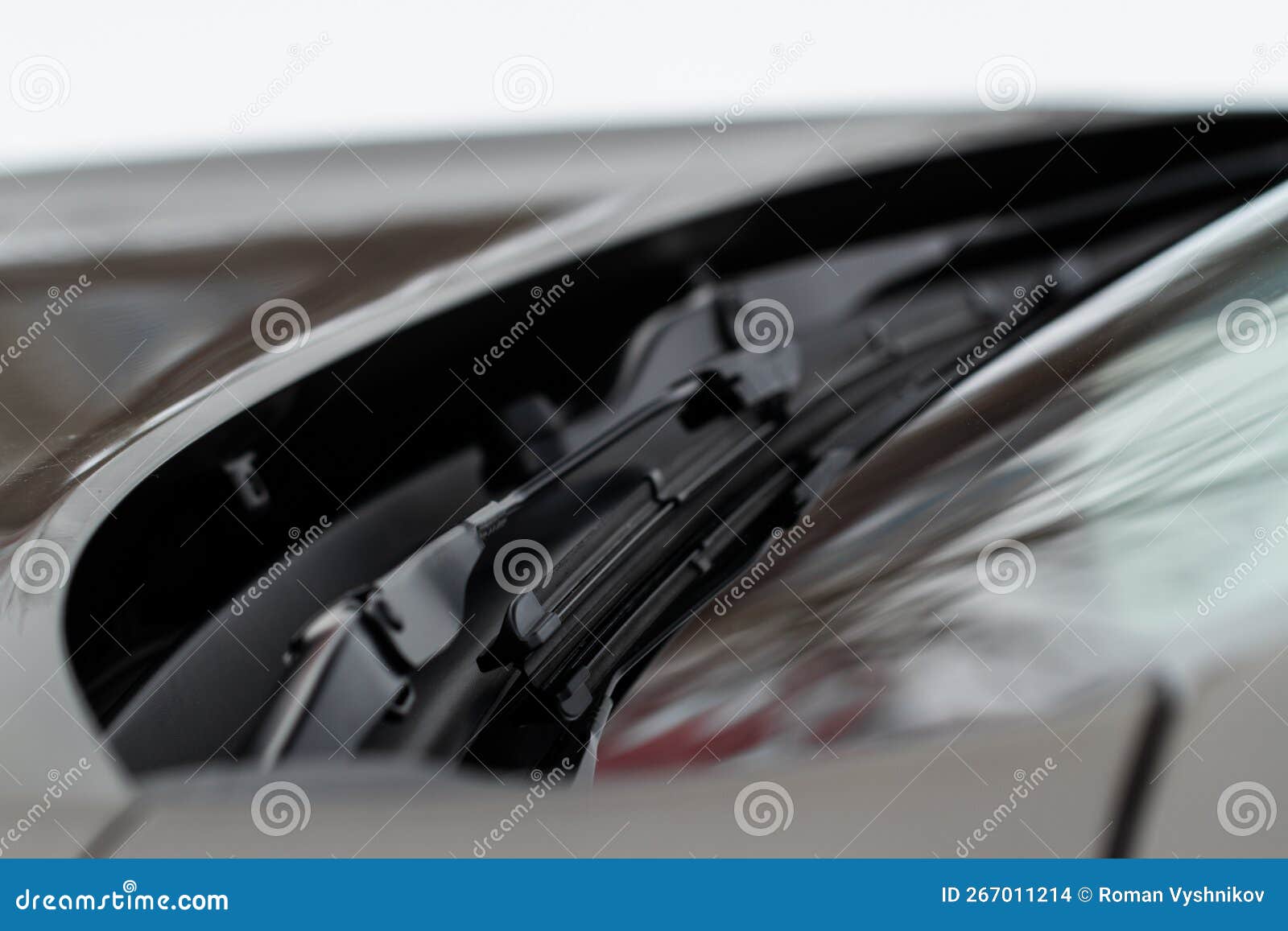 Car Windwhield Wiper Close Up. Stock Photo - Image of auto, design ...