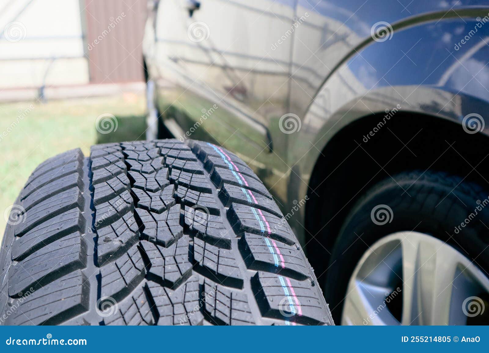 Car Winter Tire Texture Plan. Tread Pattern. Rubber Wheels for Winter ...