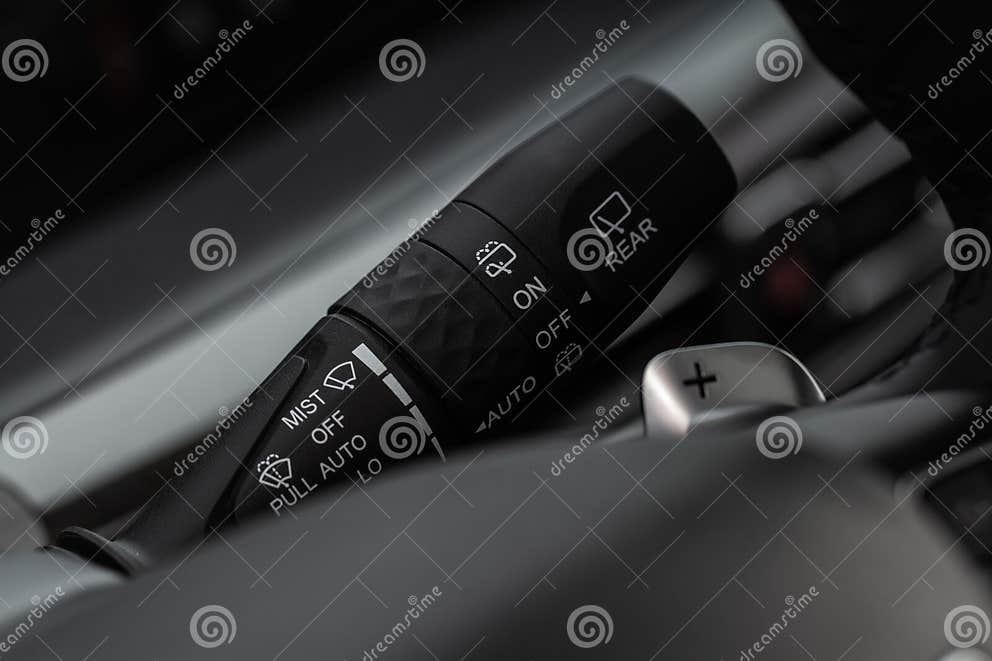 Car Wiper Adjustment Lever. Stock Image - Image of wiper, detail: 269988893