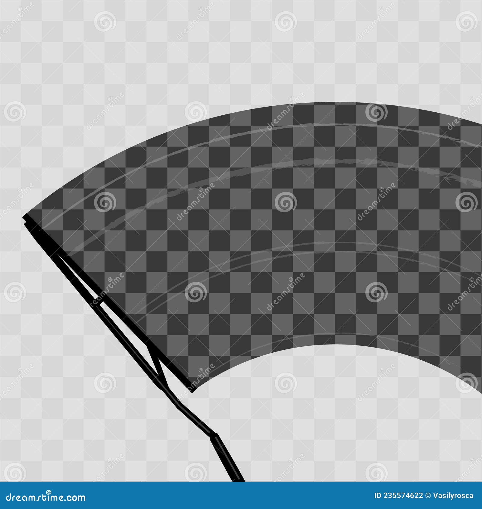 Car Wiper Windshield Winter Clean Front Window Background. Vector ...