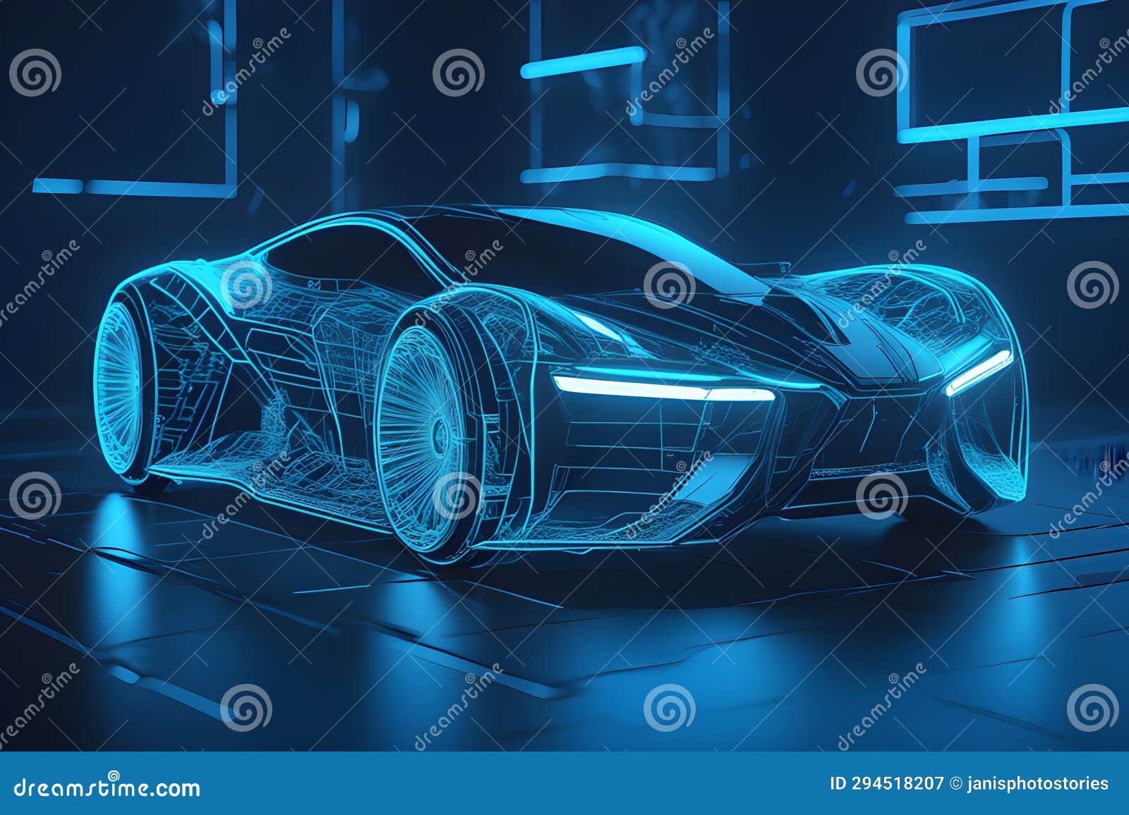 Car Wireframe Concept. Explore an Augmented Reality Wireframe ...