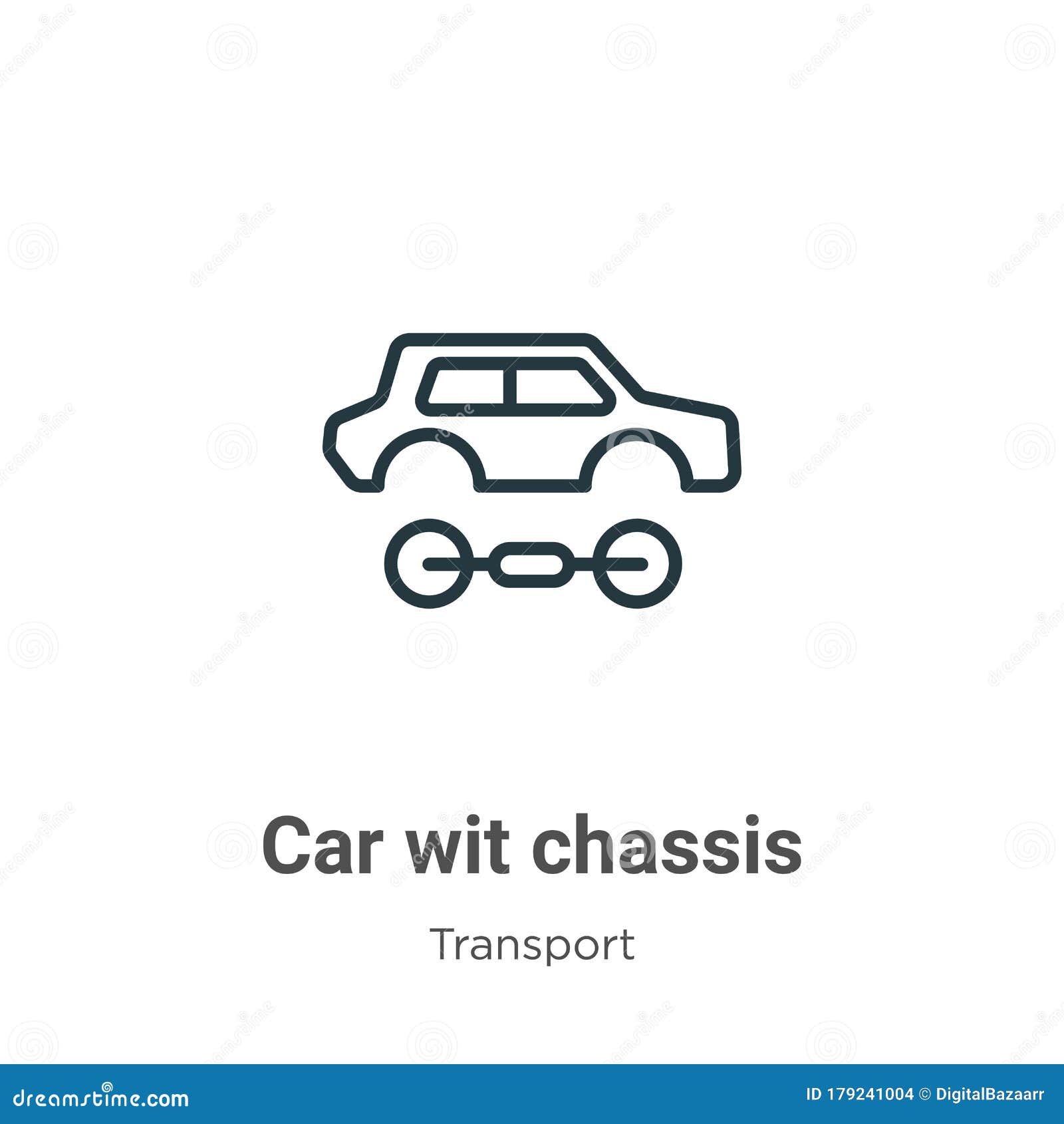 Car Chassis Outline Icon Cartoon Vector | CartoonDealer.com #117009915