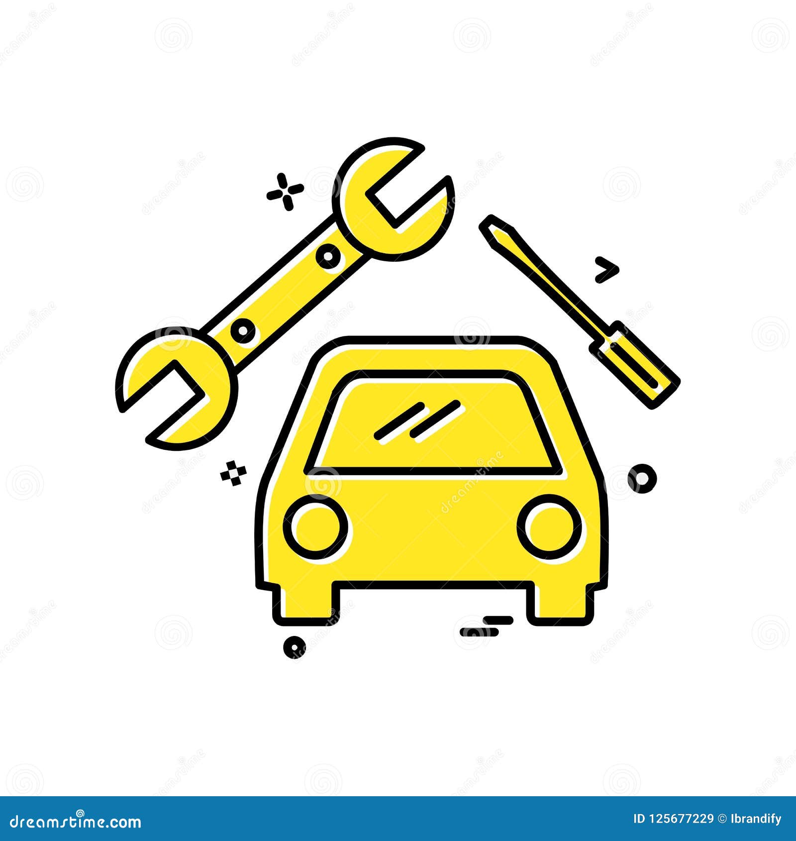 Car Workshop Icon Design Vector Stock Vector - Illustration of service ...