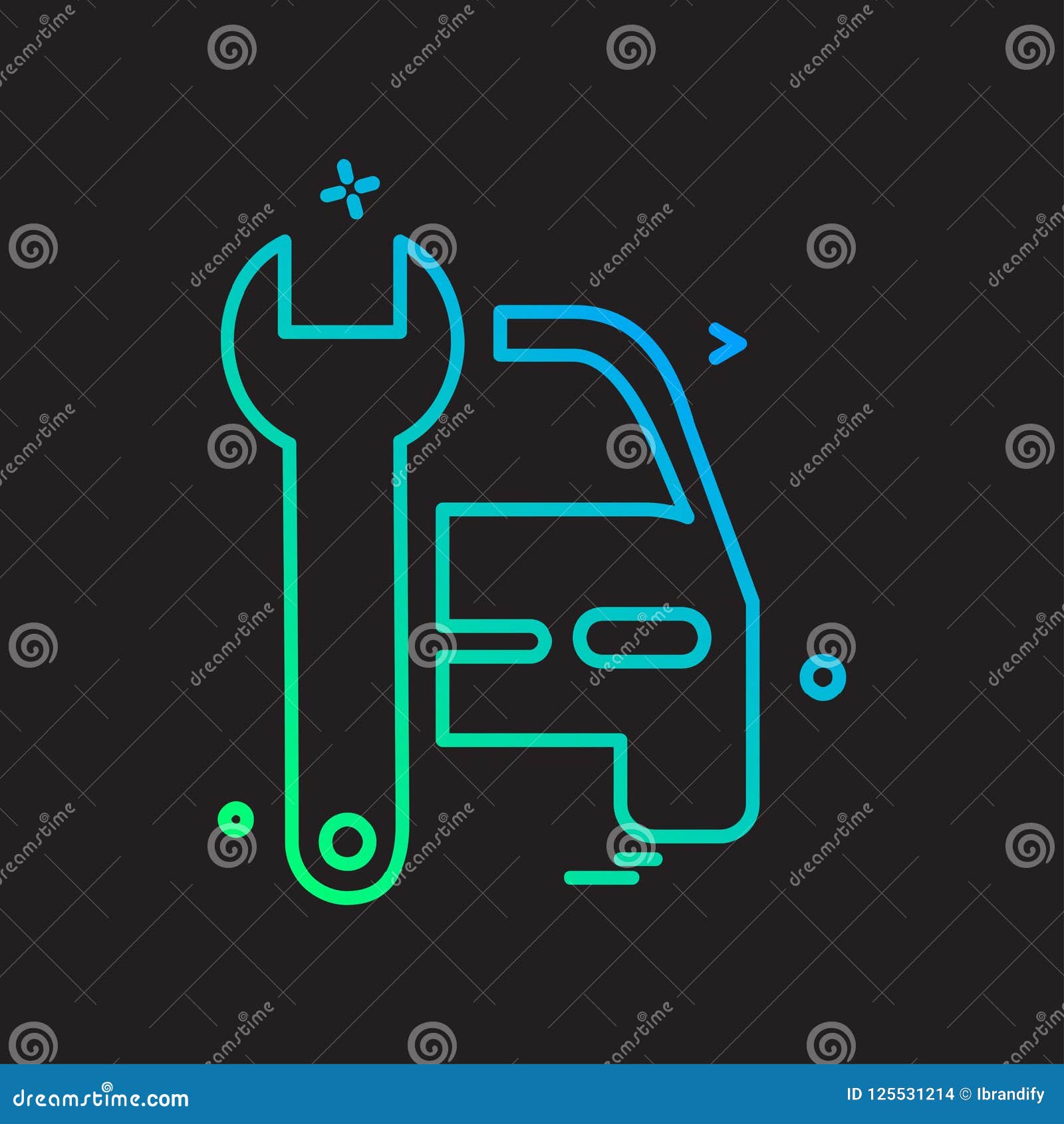 Car Workshop Icon Design Vector Stock Vector - Illustration of symbol ...