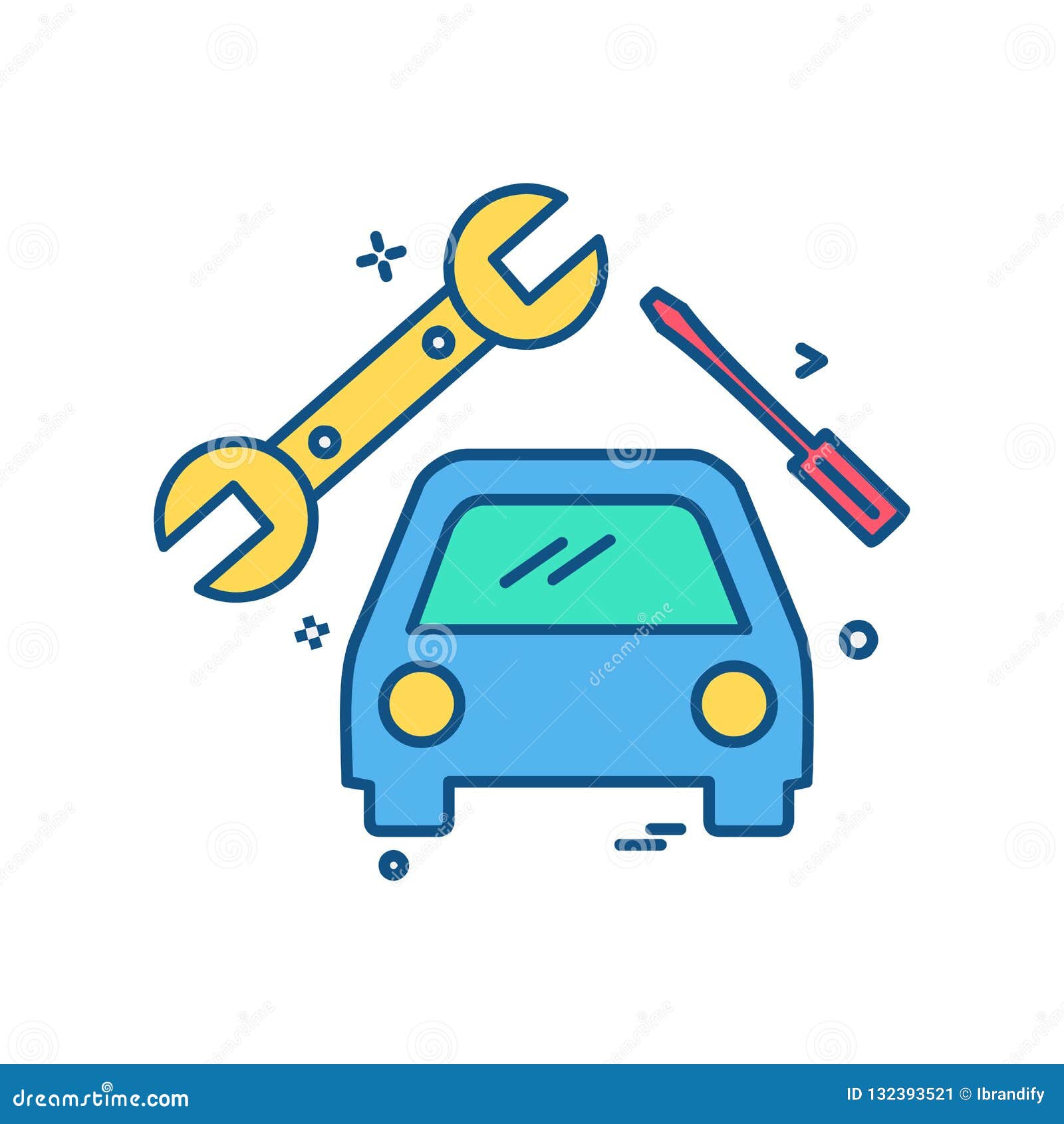 Car Workshop Icon Design Vector Stock Vector - Illustration of emblem ...