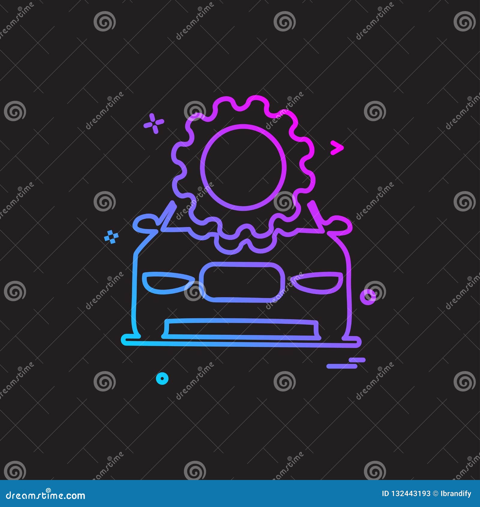Car Workshop Icon Design Vector Stock Vector - Illustration of ...