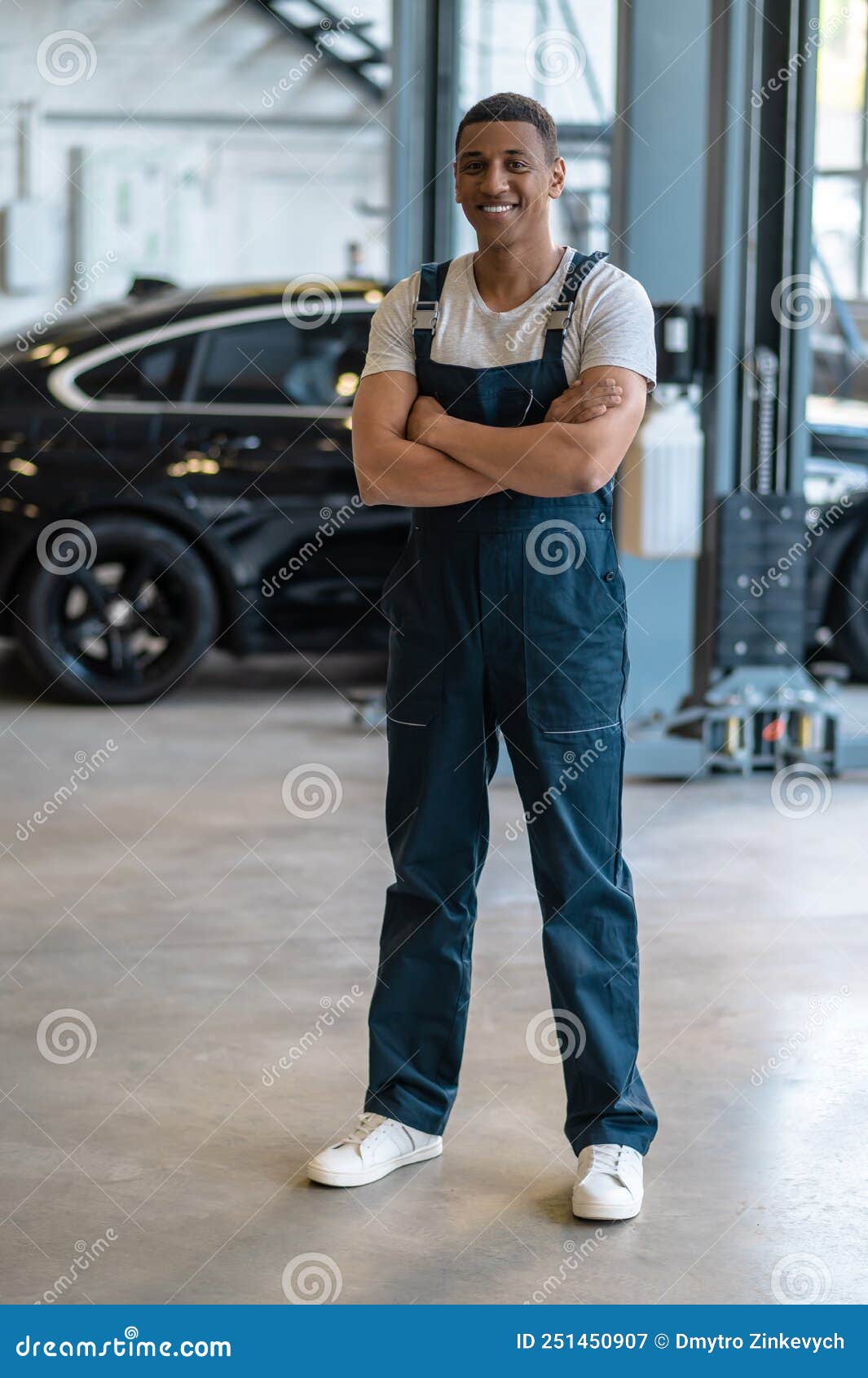 Car Workshop Worker Posing for the Camera in the Workplace Stock Image ...