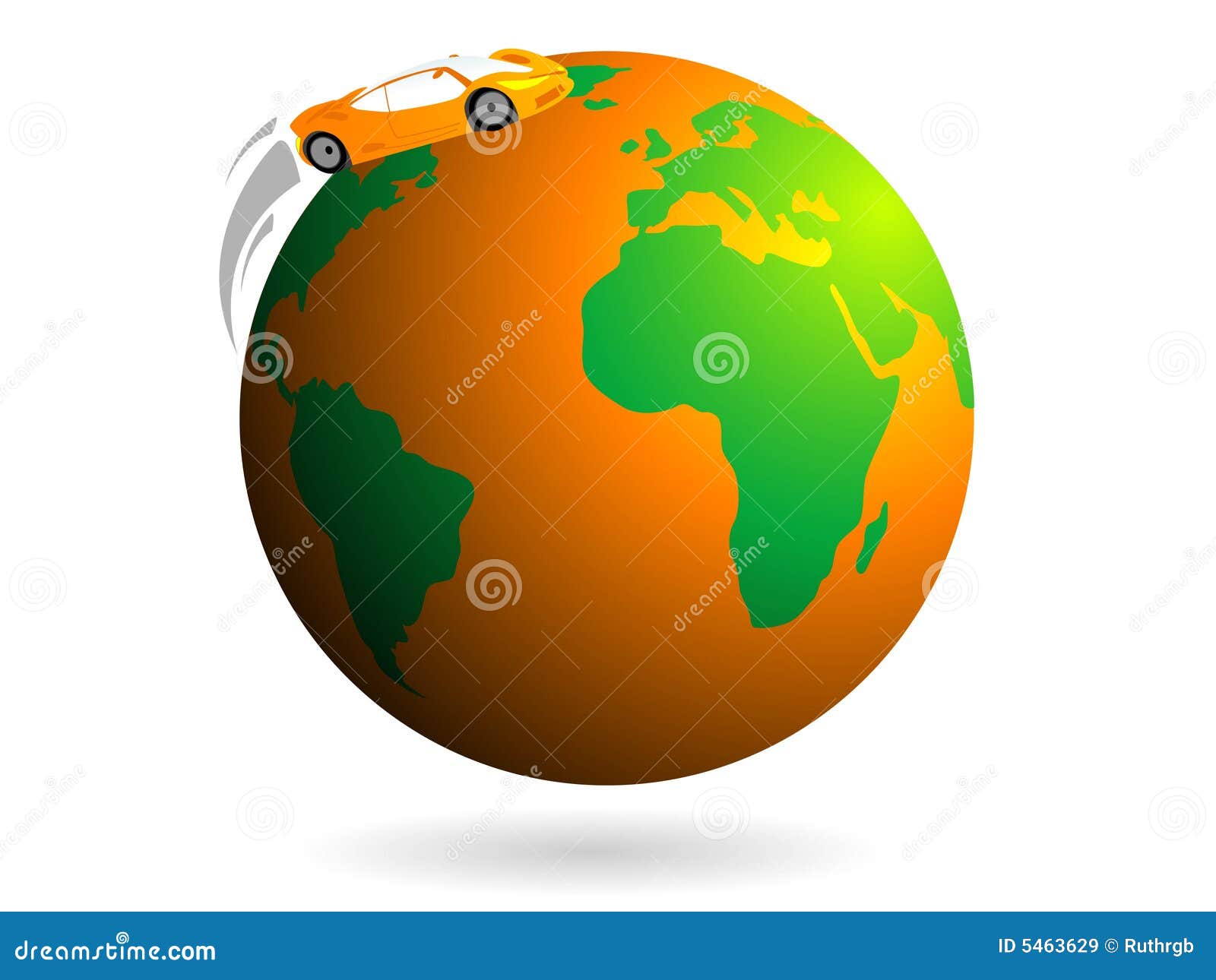 Car on world tour stock illustration. Illustration of vehicle - 5463629