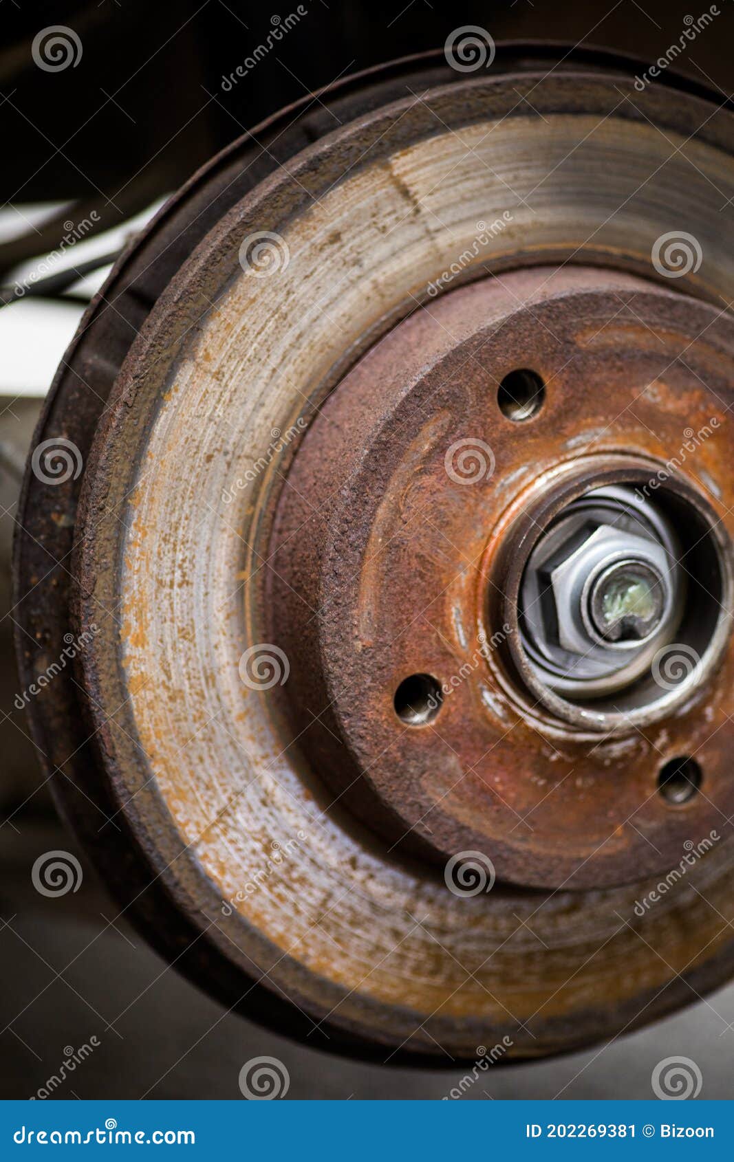 Car Worn and Rusty Brake Disk Stock Image - Image of auto, junk: 202269381