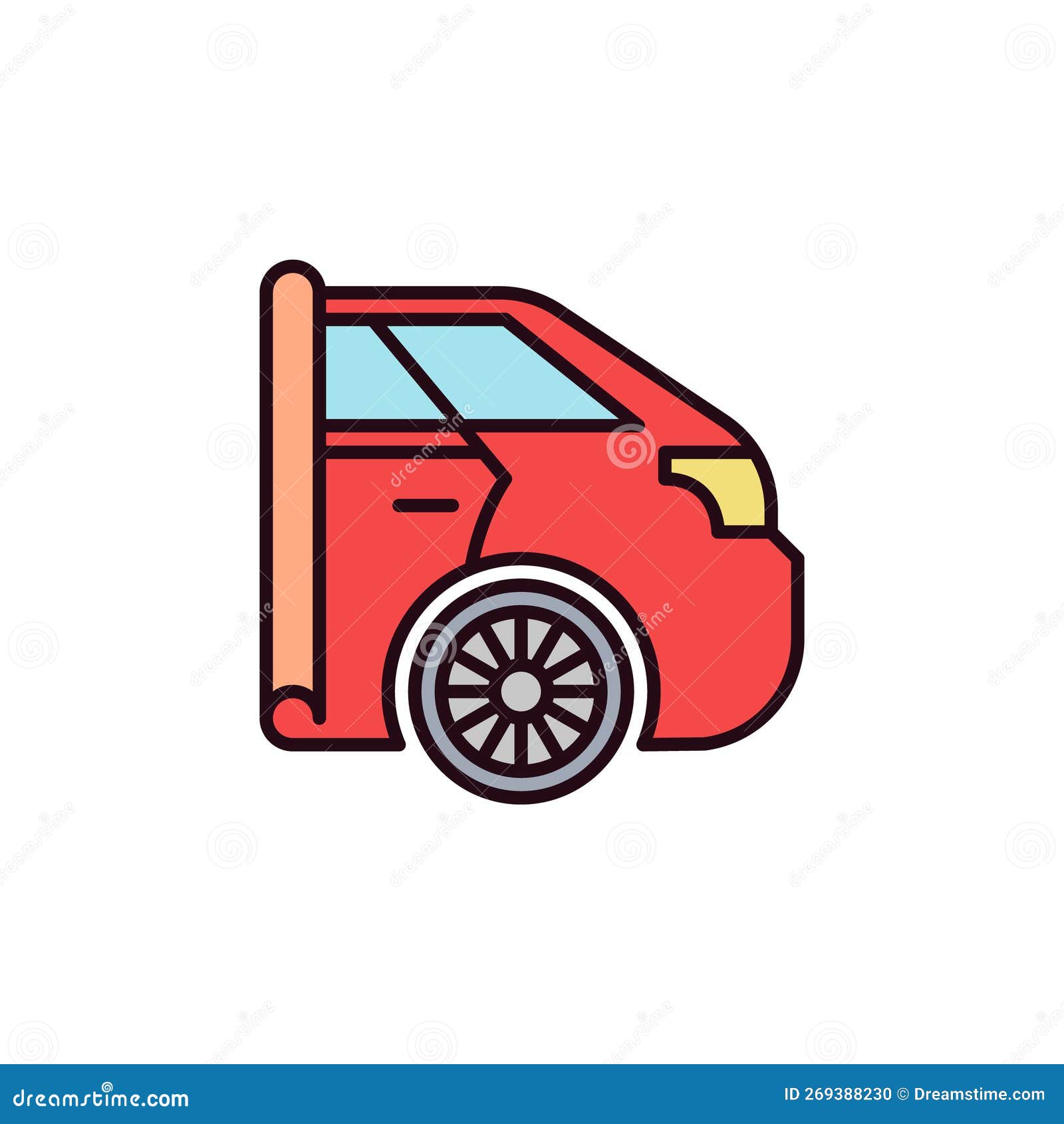 Car Wrapping Vector Vehicle Concept Colored Icon or Sign Stock ...
