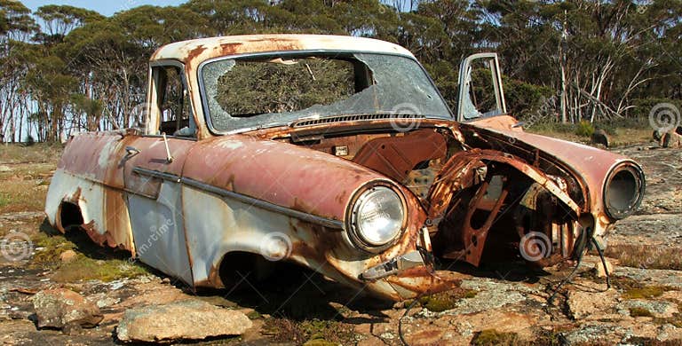 Car wreck stock image. Image of decay, rusty, australian - 254525