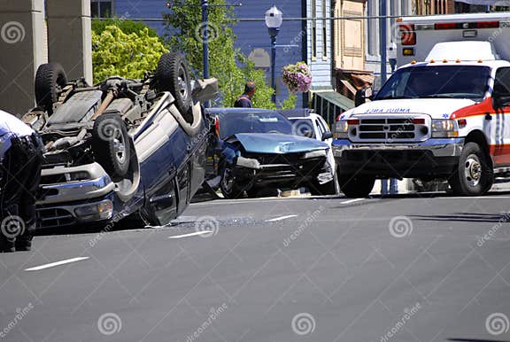 Car Wreck stock photo. Image of flipped, smashed, wreck - 3009228