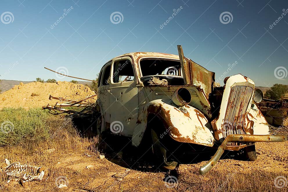 Car Wreck - Australian Outback Stock Image - Image of south, sedan: 144633