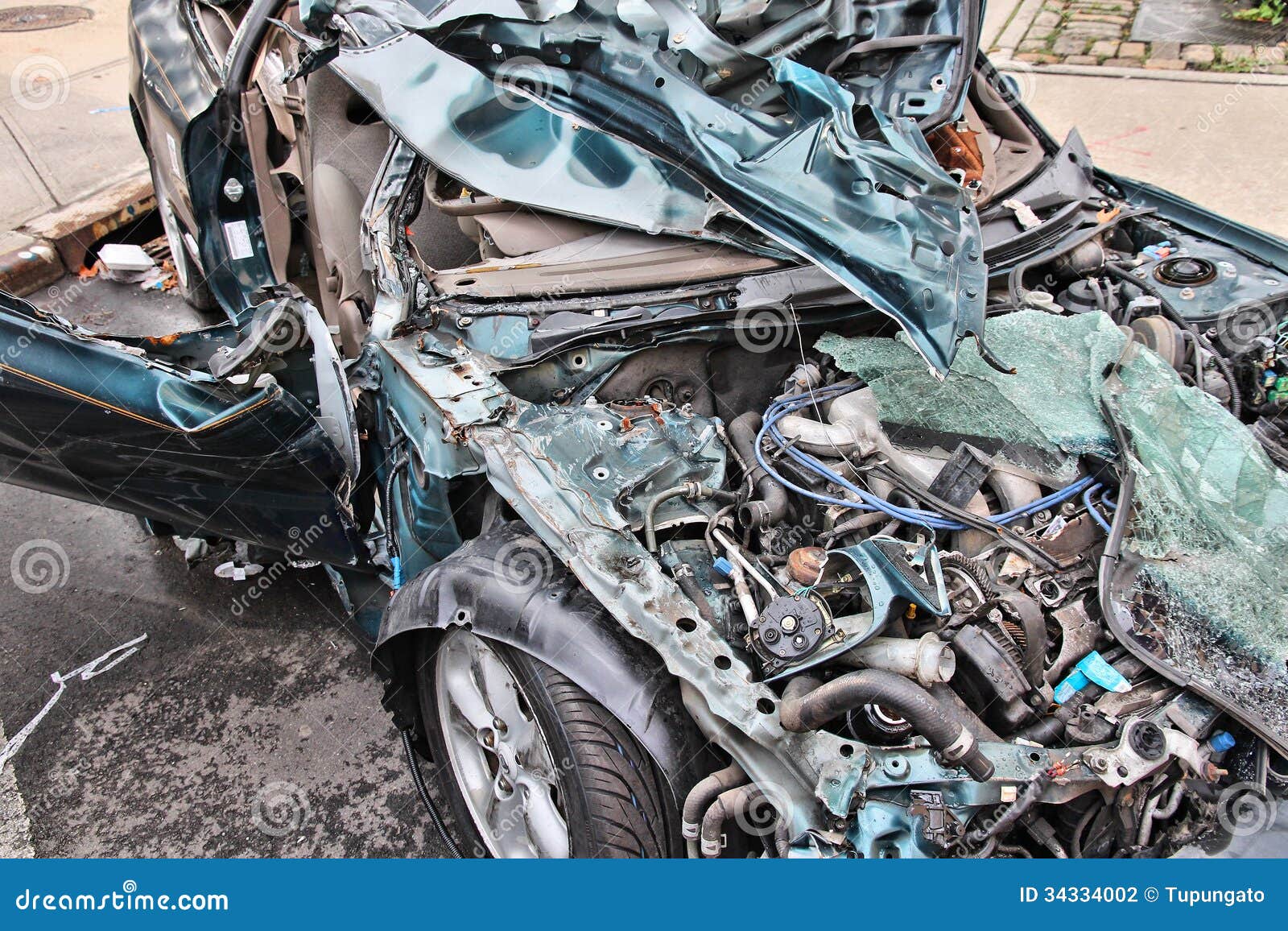 Car wreck stock photo. Image of heavy, scrap, automobile - 34334002