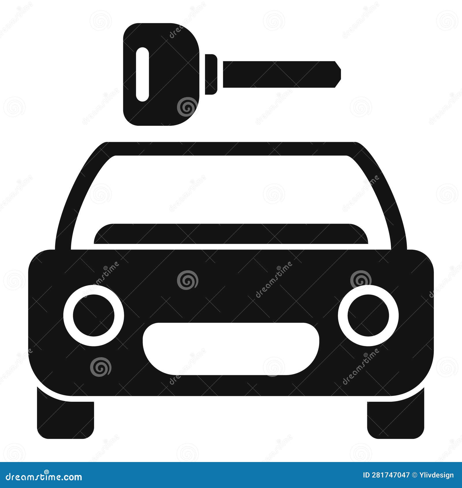 Car Zone Parking Icon Simple Vector. Space Security Stock Vector ...
