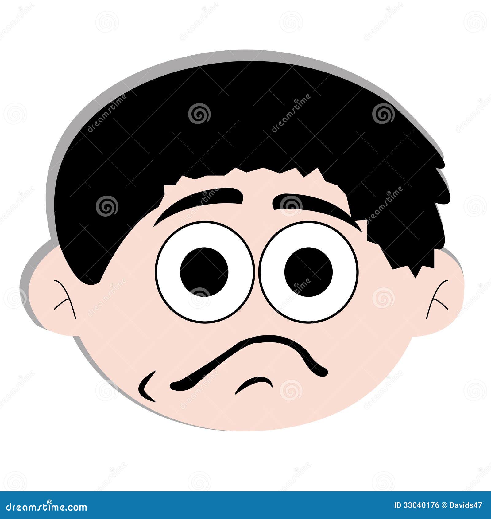 Cara aborrecida ilustração do vetor. Ilustração de humor - 33040176
