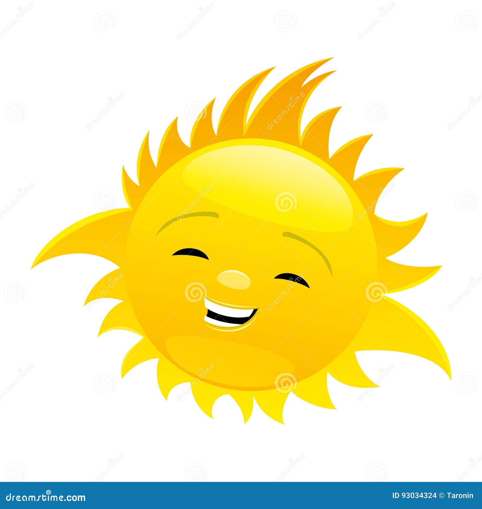 Cara alegre del sol ilustración del vector. Ilustración de felicidad ...