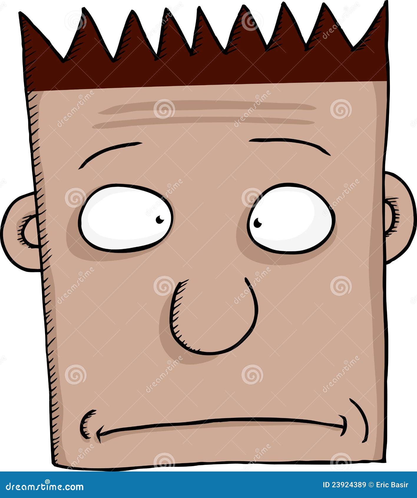 Cara bizca ilustración del vector. Ilustración de atontado - 23924389