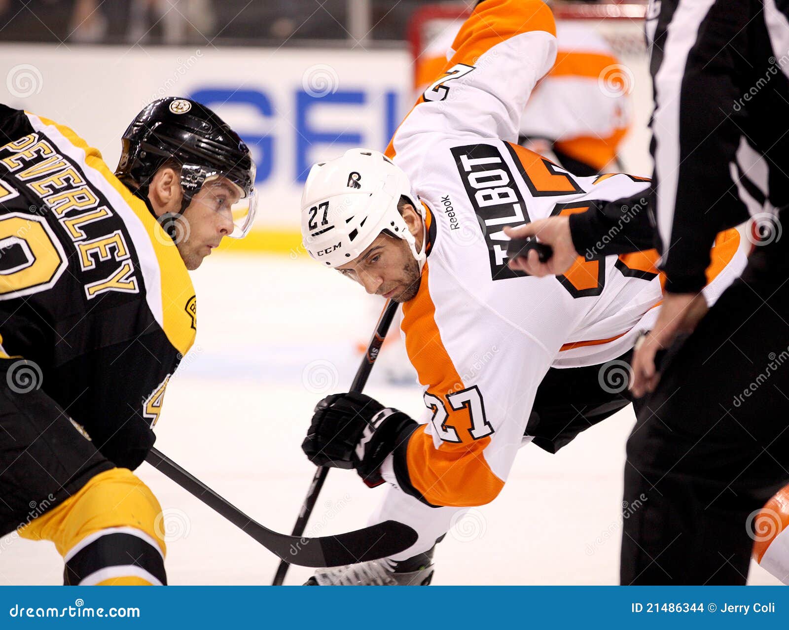 Cara a Cara De Rich Peverley Con Maxime Talbot Imagen de archivo ...