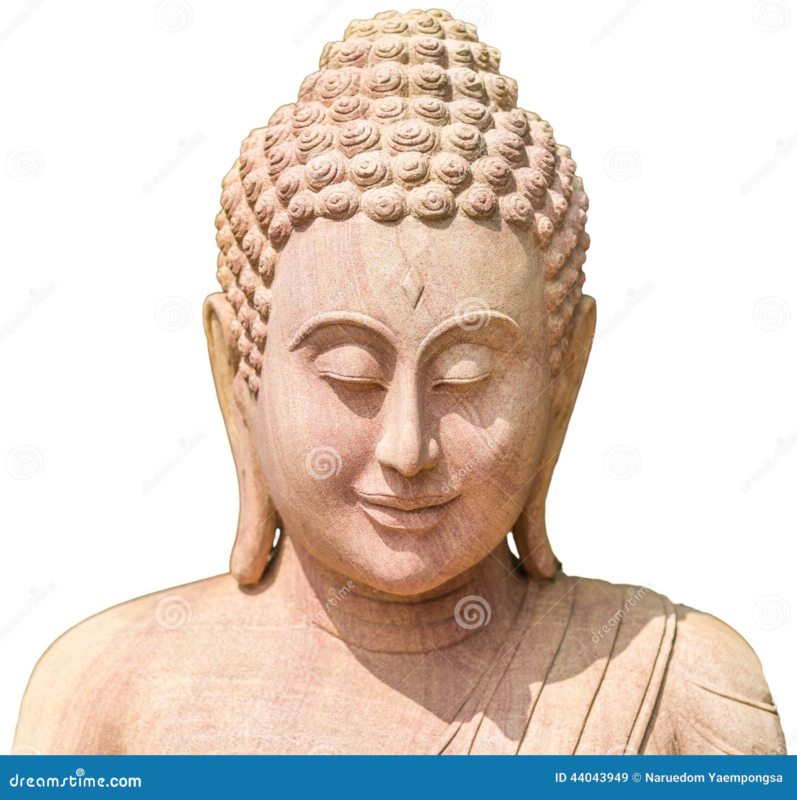 Cara Da Imagem Da Buda Feita Do Sandsyone, Isolado No Branco Imagem de ...